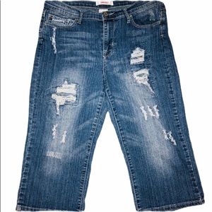 BONGO | Pants & Jumpsuits | Bongo Distressed Denim Capris | Poshmark